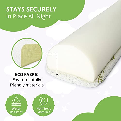 BANBALOO | Bamboo Bed Bumper for Toddlers - Premium Model | XL Bed Barrier with Mattress Cover | Toddler Bed Bumper | Easy Setup and Quick Installation | Queen, King, Twin, Full-Size Bed | Foam