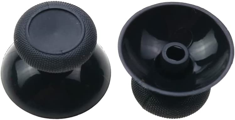 2 x Analog 3D Thumb Sticks Grip Joystick Cap for Xbox One for Xbox One X for Xbox Series X S Controller 3D Analog Thumb Sticks Cap for Xbox One Slim Elite for PS4 Thumbsticks Cover (Black)