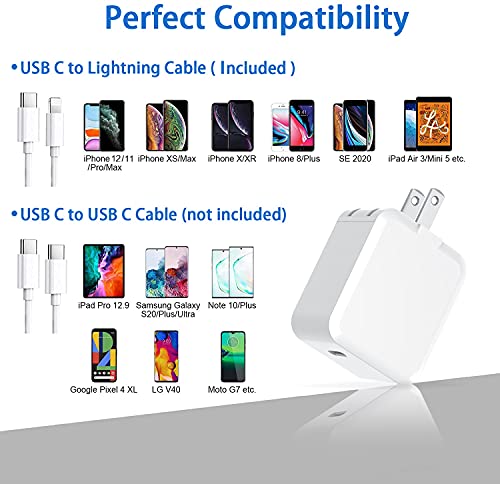 Exeric iPhone12 Fast Charger [MFi Certified] Fast Wall Charger 20W USB C Charger Power Adapter PD Fast Charger Type C to Lightning Cable Compatible iPhone13/12/Mini/Pro Max/11/11 Pro Max/Xs Max (3FT)