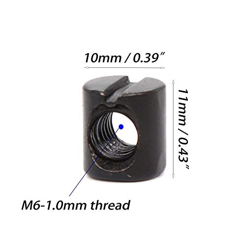 binifiMux 50pcs Black Hex Socket Cap Bolts Barrel Nuts Assortment Kit for Crib Baby Bed Cots Furniture, M6 x 40mm/ 50mm/ 60mm/ 70mm/ 80mm