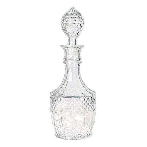MDLUU Liquor Decanter, Glass Decanter Bottle with Airtight Stopper, Wiskey Vodka Bourbon Decanter for Gift, Home, Bar, Party Decor, 27oz/800ml