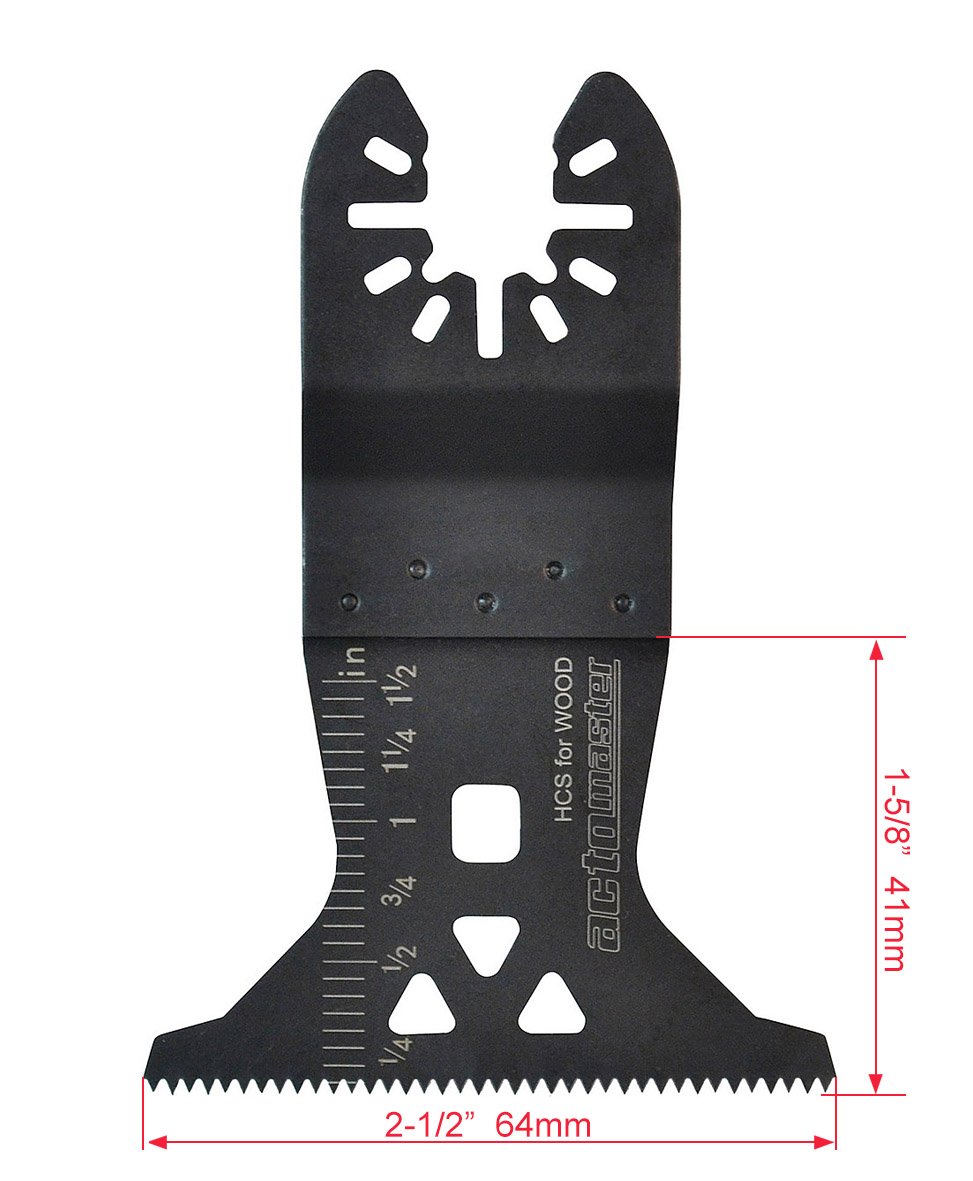 ACTOMASTER HCS 2-1/2" Wood/Drywall Oscillating Saw Blades for Oscillating Tool Multitool, Pack of 8