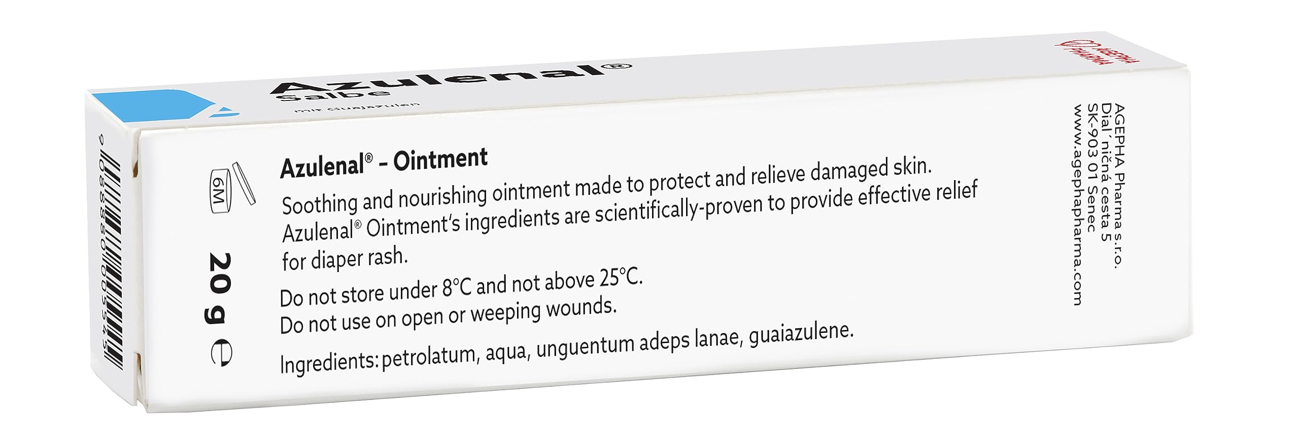 Azulenal Ointment with Guaiazulene | Wound and Healing Ointment for Diaper Rashes, Itches, Cuts, Burns, & Sore Nipples | Suitable for Use for Babies and Nursing Mothers | Made in Europe