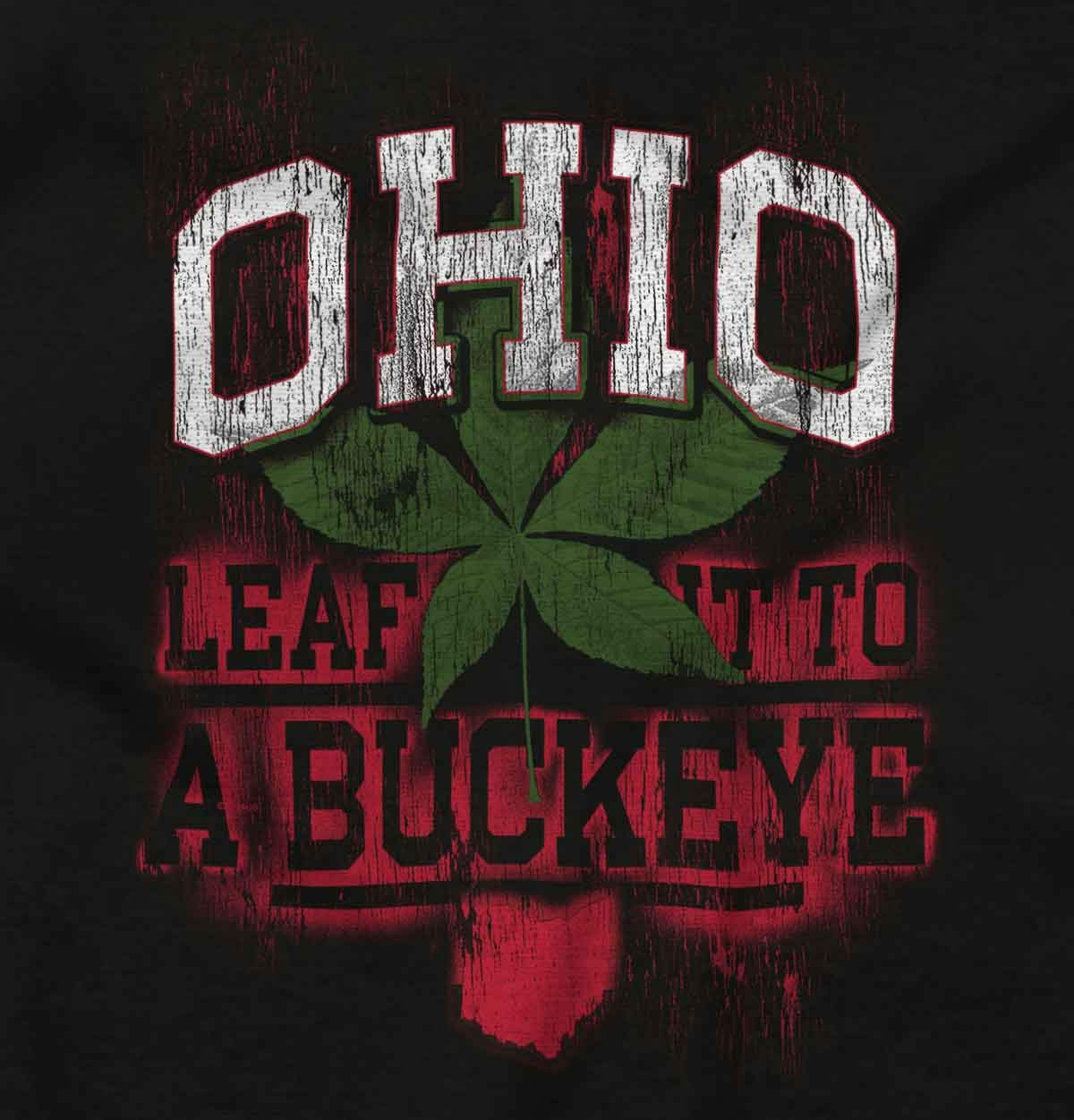 Brisco Brands Ohio Stenciled Buckeye Leaf OH Cool Baby Romper Boys or Girls
