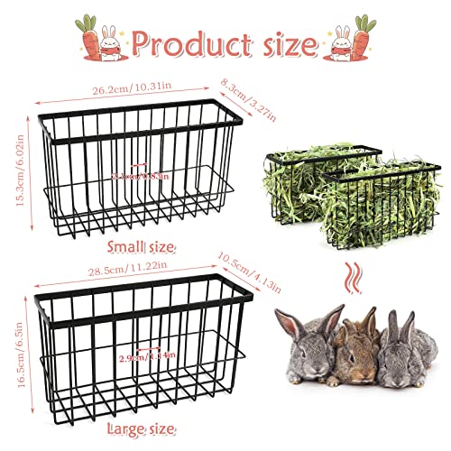 2PCS Pet hay Feeder Rabbit Guinea Pig Chinchilla Rabbit Small Animal Basket Hook Rabbit hay Feeder Guinea Pig hay Feeder Heavy-Duty Metal Frame hay Holder for Rabbits Guinea Pig Chinchillas