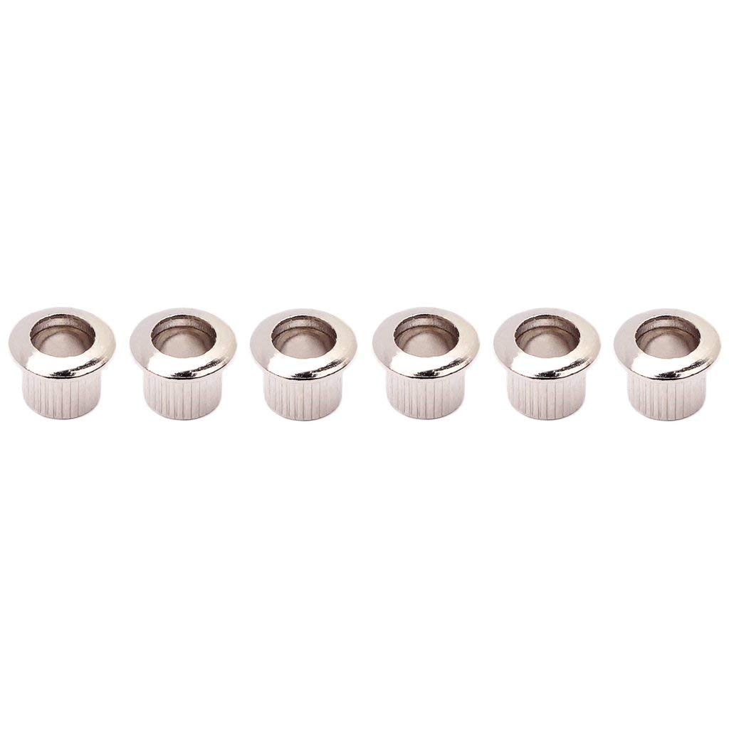 6 Pieces Nickel Plating Guitar Tuner Conversion Bushings Adapter Ferrules suit for Vintage Guitar
