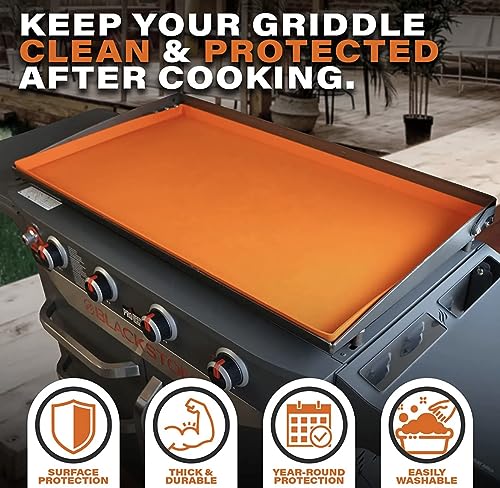 36 Inch Silicone Griddle Mat for Blackstone and Other Large Grills Griddles Heavy Duty Food Grade Silicone Cover Washable Reusable Durable Protective Mat for Rust Dust Rodents Insects