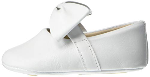 Elephantito Baby Girls European Crib Shoe, White, 4 Infant