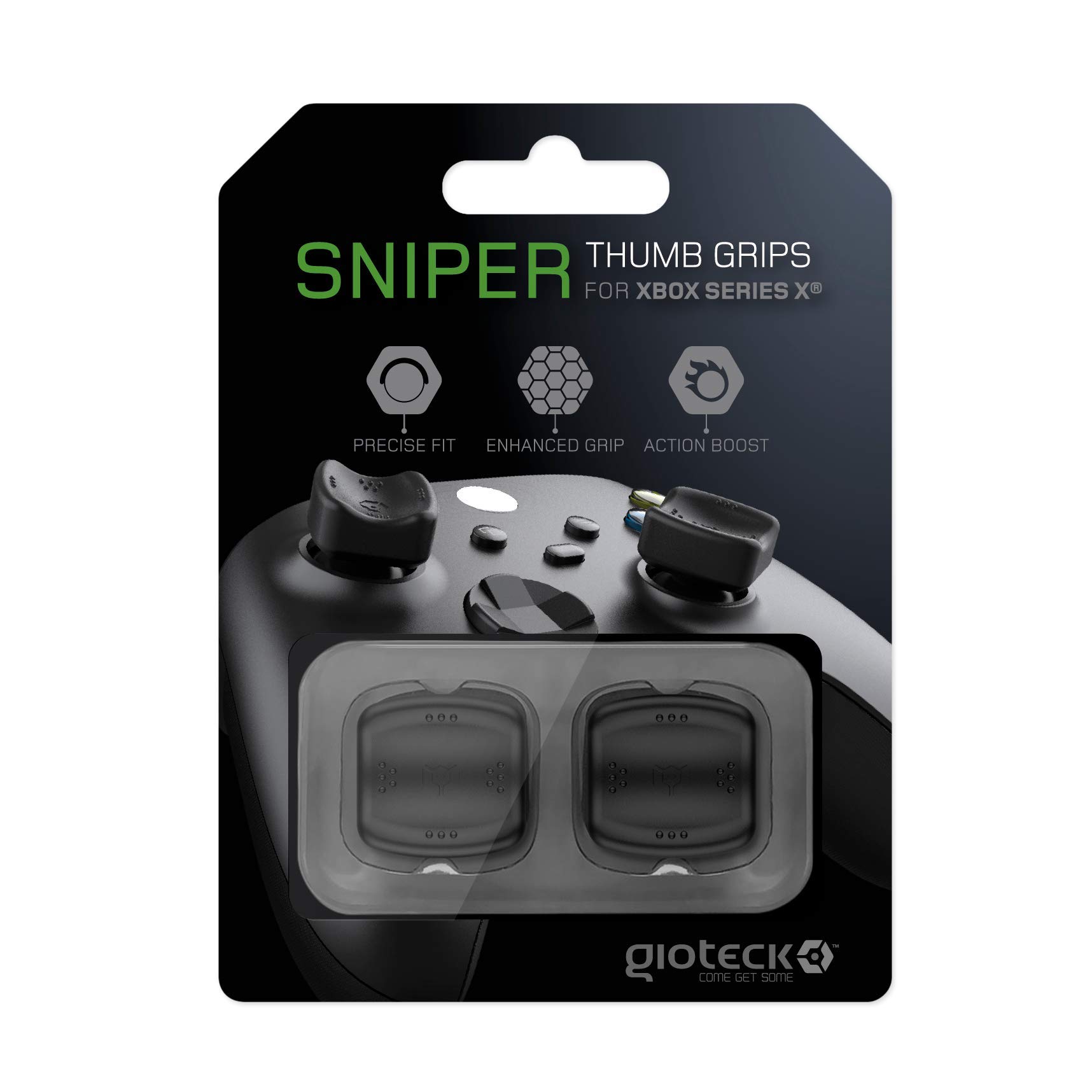 Gioteck Thumb Grips Joystick Protection Xbox Series x Non-Slip Controller Xbox Series x Black