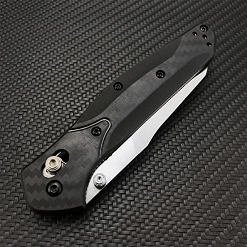 7.8 inch EDC Folding Pocket Knife For Men, 3.3 inch Satin Plain Edge Reverse Tanto Blade , Black Grivory Fiberglass Super Lightweight Handle Axis Lock With Belt Clip, Everyday Carry Thumb Studs Manual Open