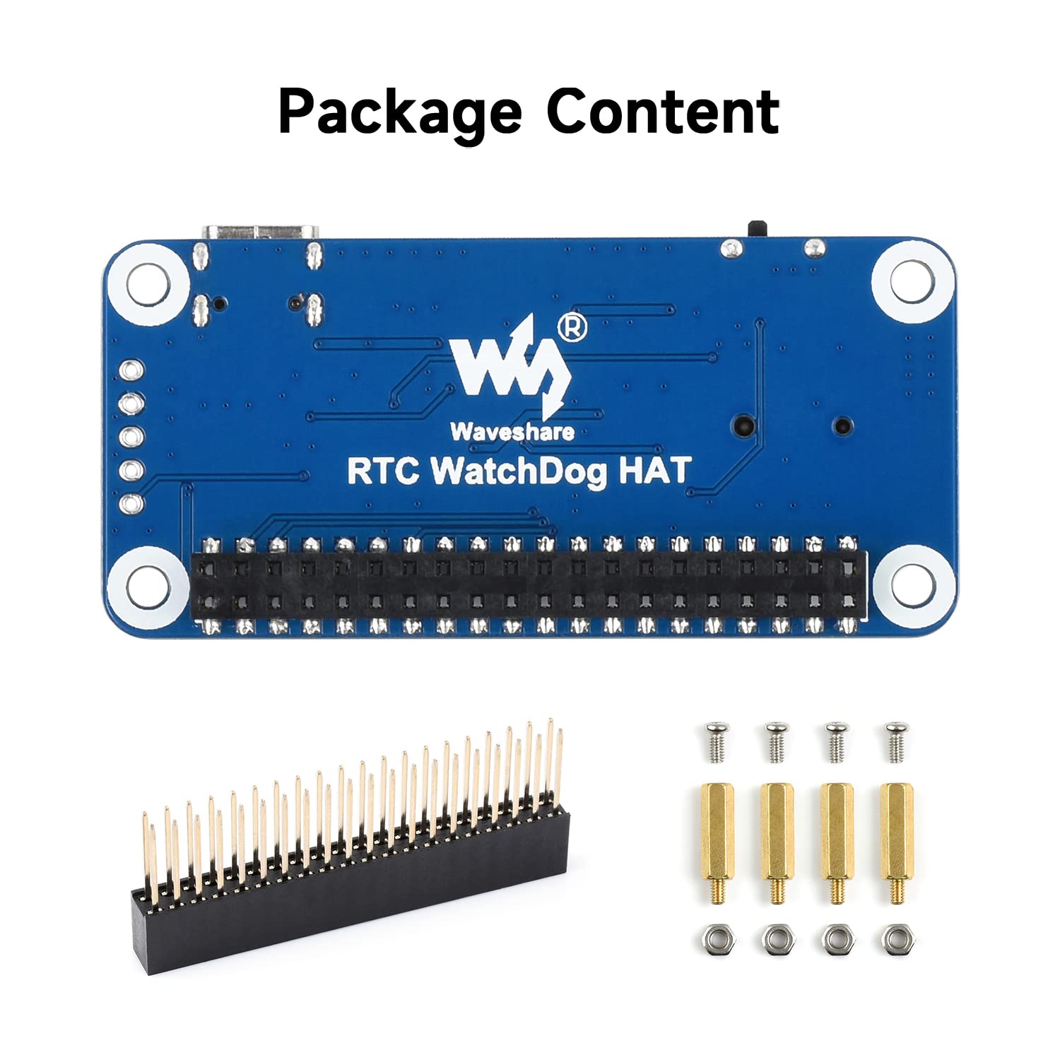Waveshare RTC WatchDog HAT for Raspberry Pi Auto Reset High Precision RTC Real time clock Compatible with Jetson Nano