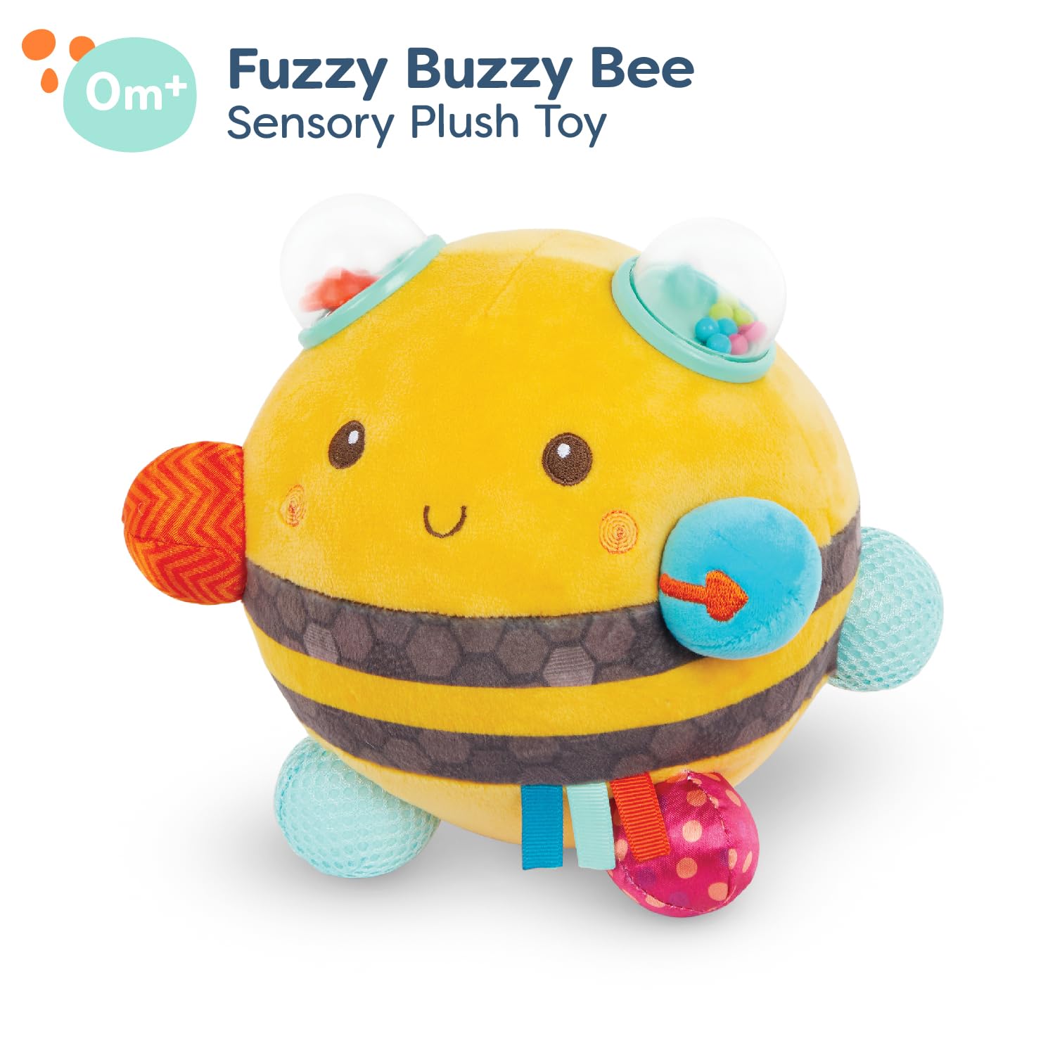 B. Sensory Plush Bumble Bee Baby ,Sensory Baby Toy β Bumpy Plush Bee with Fun Features, Interactive Play, Bumps, Colors, Textures & Sounds, Toys for Infants, Babies,Fuzzy Buzzy Bee β 0 Months +