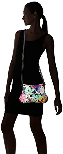 Anna by Anuschka womens Anna Anuschka, Handpainted Leather Medium Flap Body-lovely Leaves Cross Body Handbag, Lovely Leaves, One Size US