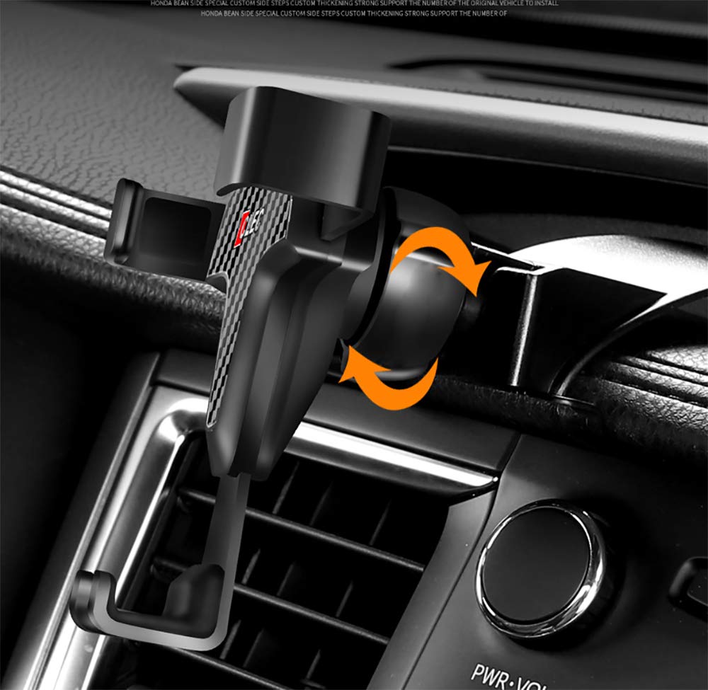 BEERTE Phone Holder fit for Toyota Highlander 2018 2019 Adjustable Air Vent Car Dashboard Cell Phone Mount,Carbon Fiber Pattern Phone Mount fit for Any inches Smartphone