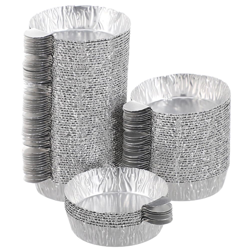 50pcs Weighing Chemistry Weigh Boats Aluminum Foil Pans Small Aluminum Foil Weighing Trays Sample Weighing Tray Aluminium Foil Weighing Plates Lab Equipment Storage Trays