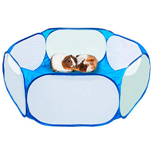 Meric Small Animal Portable Playpen for Indoor, Outdoor Fun, Give Your Furry Friend 360° Adventureland, Water-Resist Floor Saves Carpets, Folds Flat for Easy Storage, Ideal for Exercise, Training