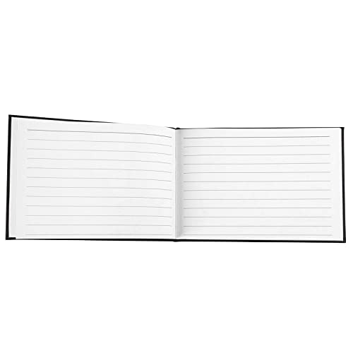 Black Funeral Guest Book for Memorial Service with 130 Pages, Gold Foil In Loving Memory Cover (8 x 6 In)