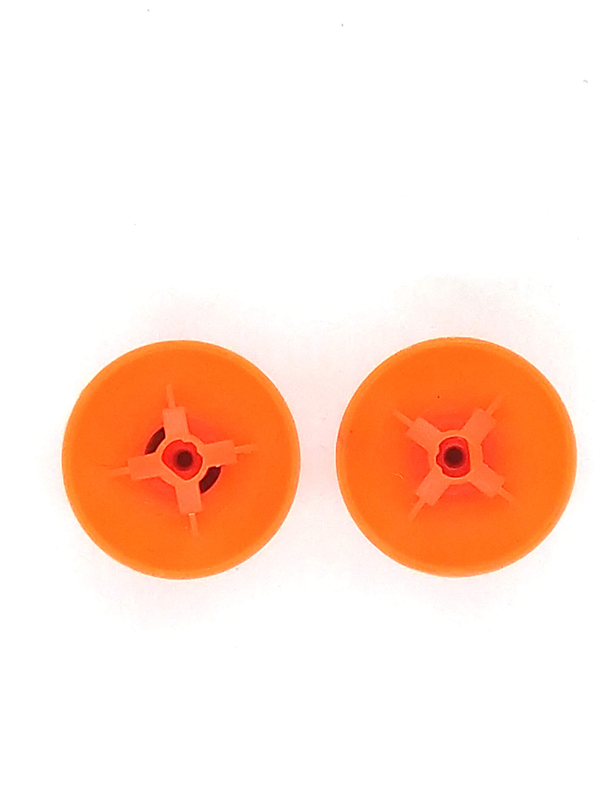 2 x 3D Analog Thumb Stick Joystick Thumbstick Cap Cover for Xbox one Slim S Controller Replacemnet (Orange-Black)