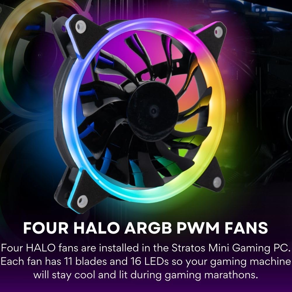 Empowered PC Stratos Mini Gaming Desktop - NVIDIA GeForce GTX 1660 Super, Intel 12-Core i7-12700KF Processor, 32GB DDR5 RAM, 1TB NVMe SSD, WiFi, Windows 11H - Tiny Liquid Cooled Gamer RGB Computer