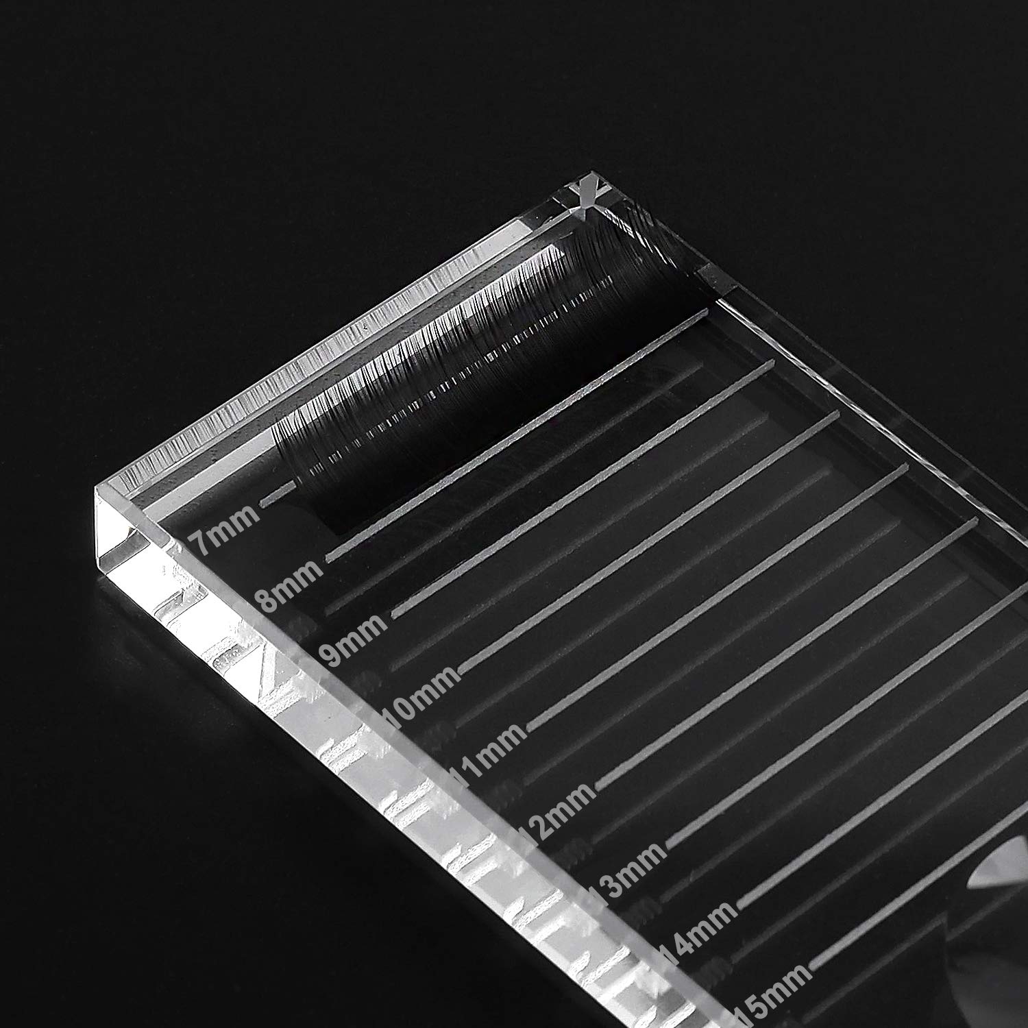2-In-1 Eyelash Extensions Tray, Crystal Glass Lashes Adhesive Glue Stand Pallet Holder for Eyelash Extensions(Square)