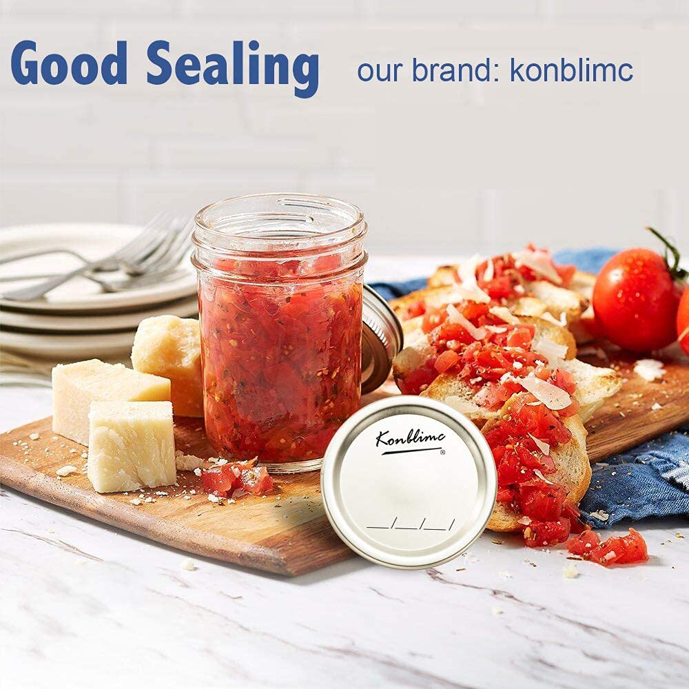 200-Count Canning Lids, Regular Mouth Canning Lids for Ball, Kerr Jars, Split-Type Metal Mason Jar Lids and Secure Canning Jar Lids, 100% Fit for Regular Mouth Jars Lids(200-Count, 70mm)