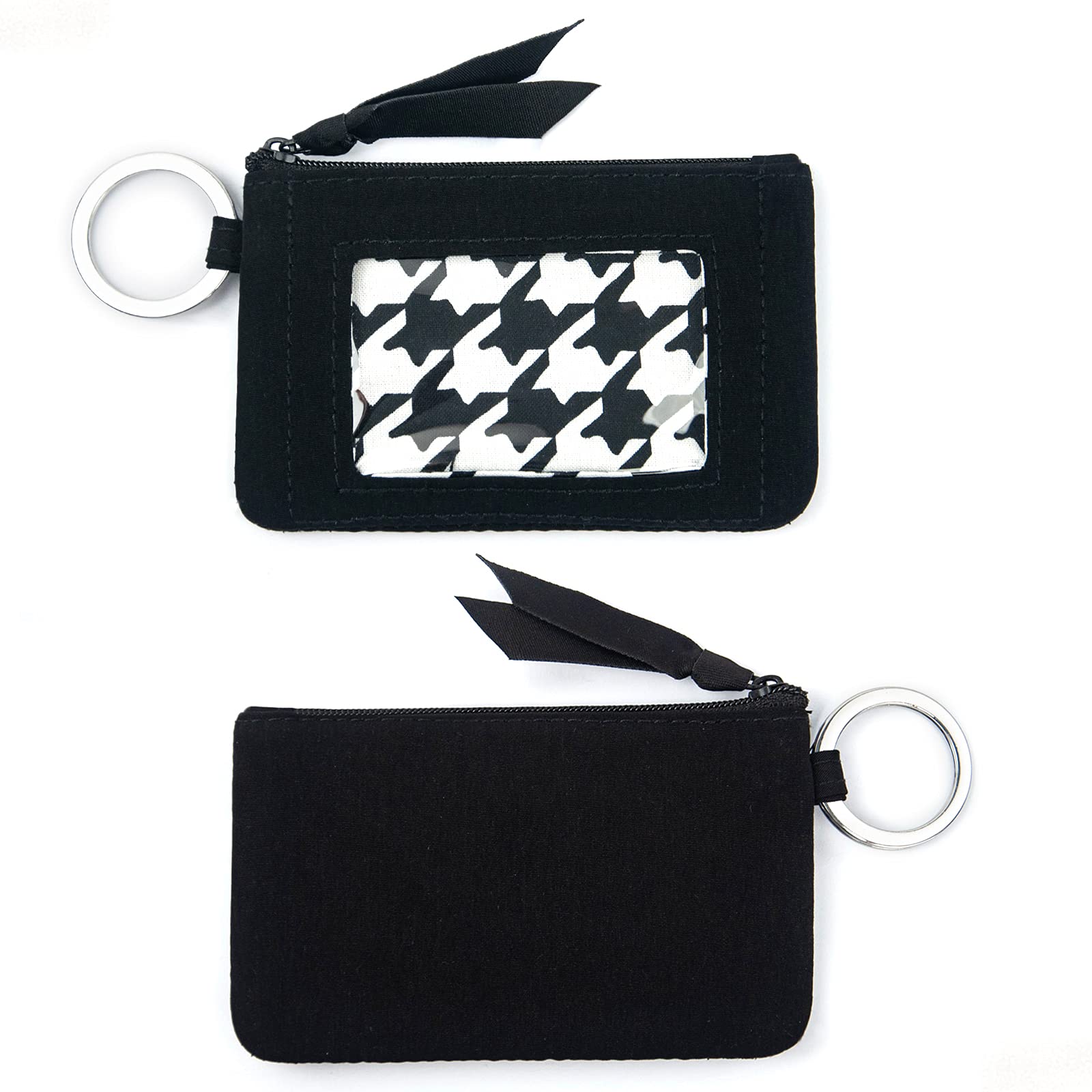 ANNAMITO POP Wonderful Pattern Cotton Zip ID Case Wallet Marble Card Badge Holder With Key Ring Coin Lanyard For Girl Ladies Women Gift