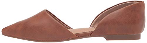 Amazon Essentials Women's D'Orsay Flat Ballet, Tan, 7.5