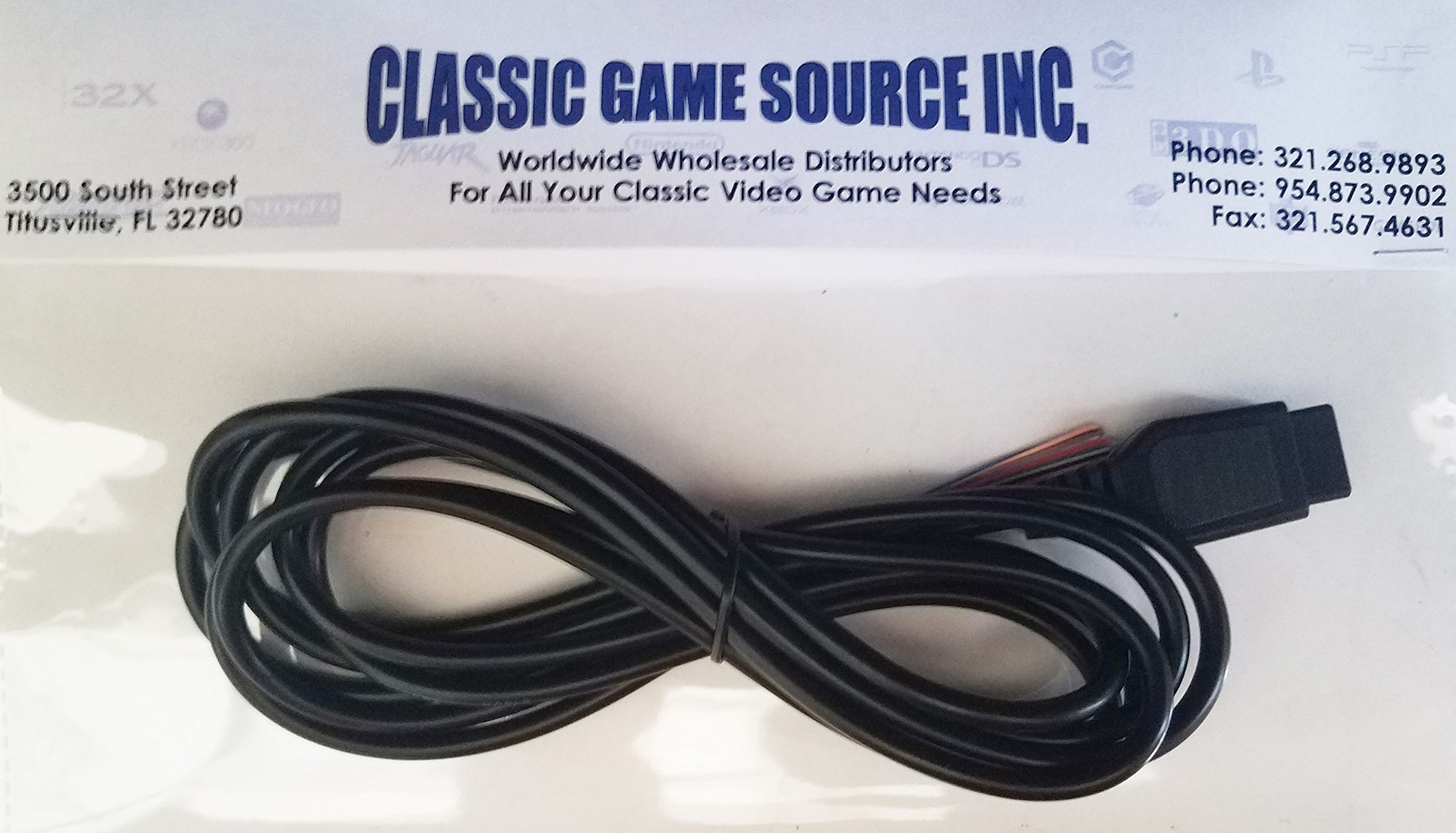 6FT 9 Pin Replacement Cable Cord Wire to Repair Sega Genesis Controller