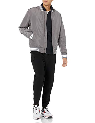 Amazon Essentials Men's Lightweight French Terry Full-Zip Mock Neck Sweatshirt, Black, Small