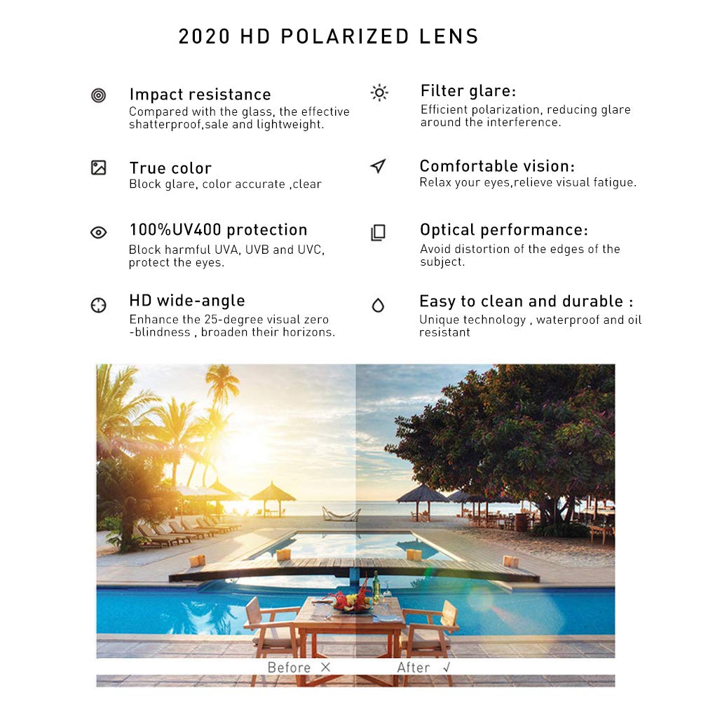 2020 VentiVenti Square Sunglasses For Women Men Polarized Double Bridge Retro Metal Frame UV Protection Brown Frame/Gradient Smoke&Orange Lens