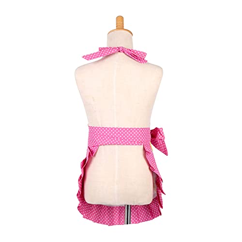 Cotton Aprons for 2-5 years Kid Girls, Cupcake Pattern Apron for Children, Great for Daughters Litter Girls (Pink)