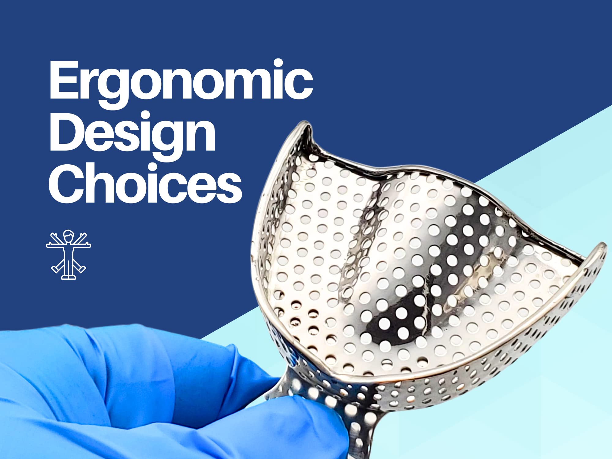 ARTMAN INSTRUMENTS Dental Impression Trays β Set of 6 Stainless Steel, Perforated, Autoclavable Trays (Small, Medium, Large) for Upper & Lower Teeth β Durable, Reusable, Rounded Margins for Comfort