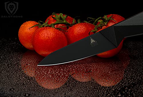 Dalstrong Paring Knife - 3.75 inch - Shadow Black Series - Black Titanium Nitride Coated - High Carbon - 7CR17MOV-X Vacuum Treated Steel - Sheath - NSF Certified