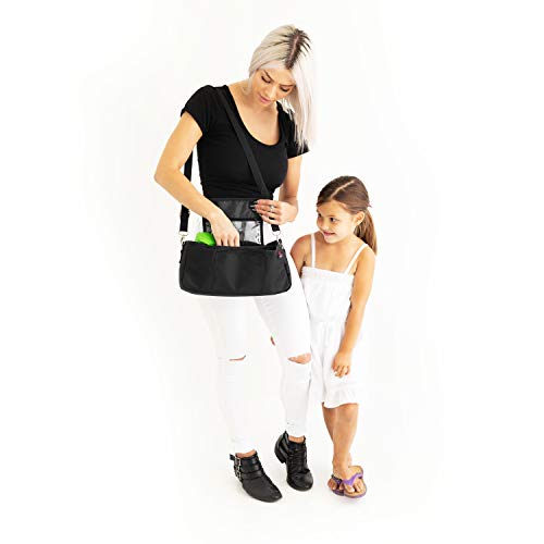 2-in-1 Stroller Organizer and Mommy Diaper Bag Purse by Lux Care Club - Tons of Storage Space for Drinks, Diapers, Snacks, Toys - Includes Stroller Hooks, Shoulder Strap, and Detachable Space Dividers