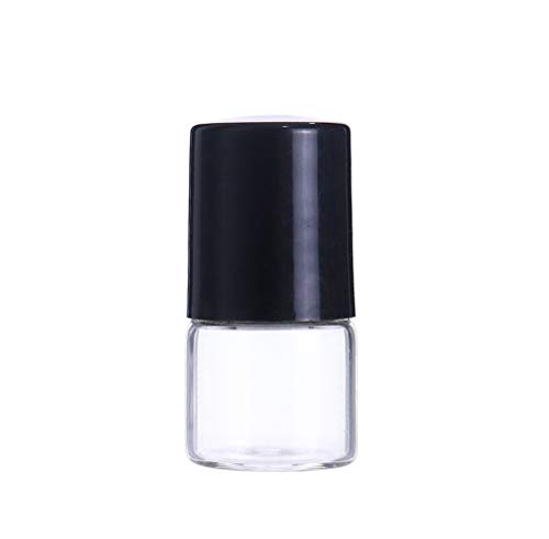 50 Pack 1ml Clear Glass Sample Vials For Essential Oils,Empty Glass Roller Bottle With Stainless Steel Roller Ball 1/4 Dram Glass Vials Perfume Roll On container-Funnel,Opener,Dropper Included