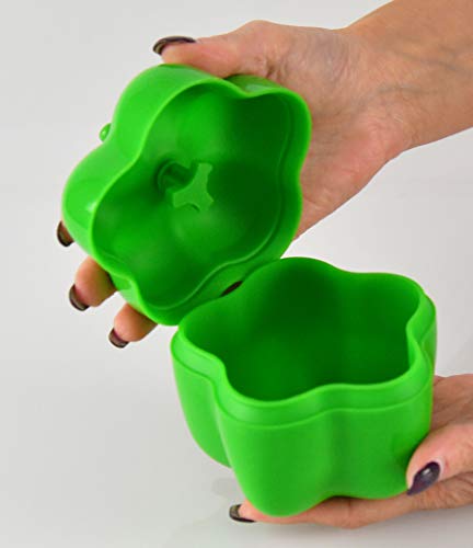 HOME-X Green Bell Pepper Holder, Vegetable Keeper, Food Saver, Useful Kitchen Gadgets