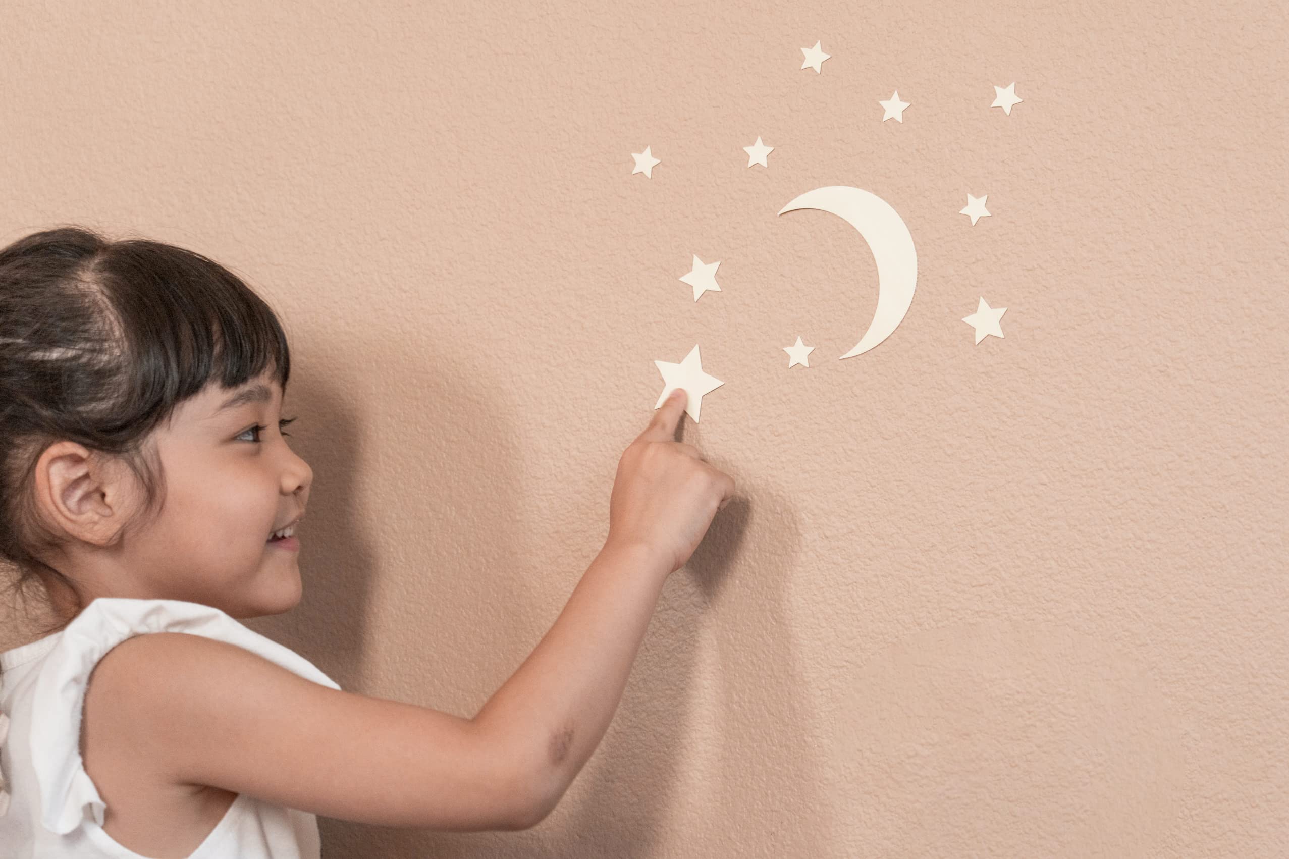 GLOPLAY Starry Night Series (48 pcs/Pack), Glow in The Dark Educational Wall Stickers, The Eco-Friendly and Brightest Wall Stickers for Ceiling, Bathtime, Bedroom, Party, Decor