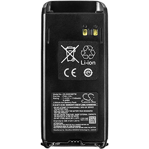 BCXY FNB-110Li Battery Replacement for Standard Horizon HX290 HX 290 Standard Horizon FNB-110Li Batteries Standard Horizon HX290 Battery