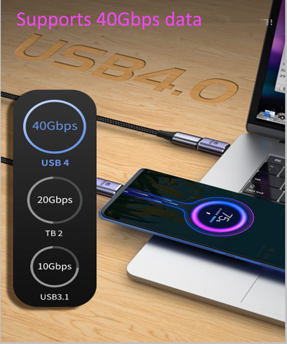 240W USB C Adapter,USB C Female to USB C Female Coupler,USB C Male to USB C Male,USB C Male to USB C Female Extender,USB4 Type C 40Gbps 8K Video for MacBook,Thunderbolt 4/3 Type C Devices(3Pack)