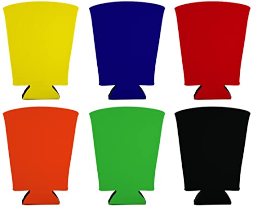 Blank Foam Pint Glass Coolies (Variety Color 6 Pack)