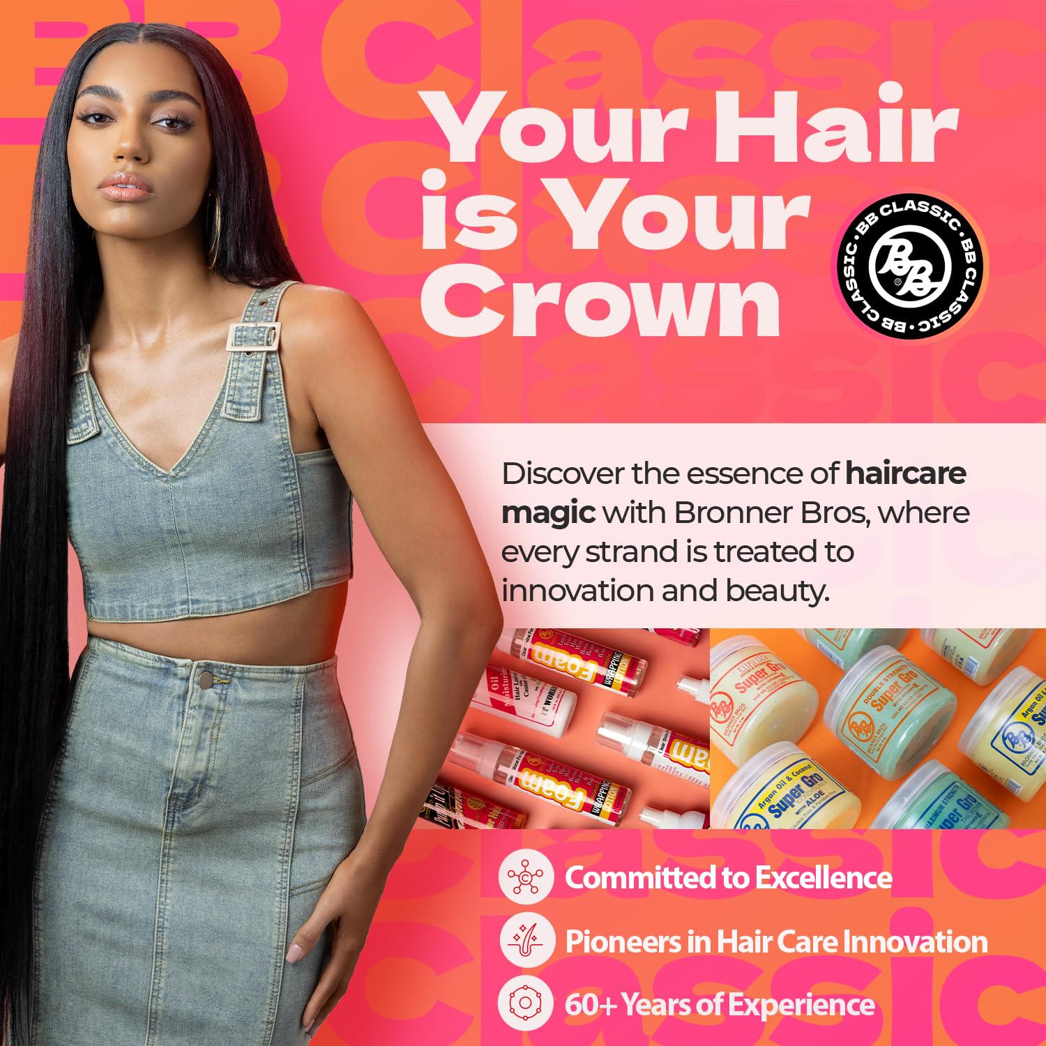 Bronner Bros Argan Oil & Coconut Super Gro - Hair Gel for Dry Itchy Scalp Treatment, Moisturizer, Reduces Dryness & Split-Ends - Made with Vitamin A, E, D, Sage, Argan Oil & Coconut Oil - 6 oz
