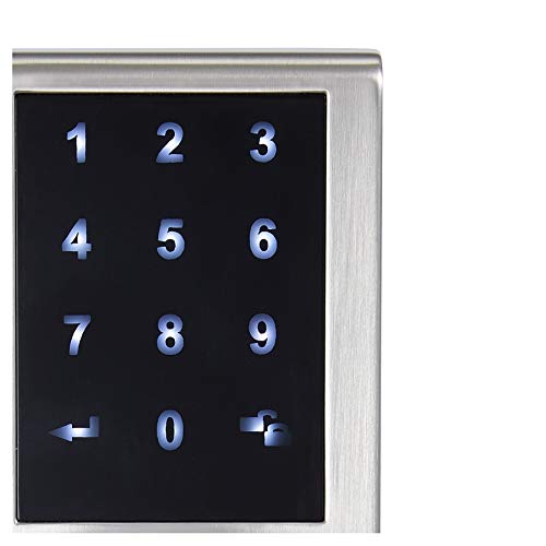 Amazon Basics Grade 3 Electronic Touchscreen Deadbolt Door Lock with Passage Lever - Satin Nickel