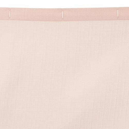 Amazon Basics Linen Style Bathroom Shower Curtain, Carnation Blush, 72" x 72", 11.42" L x 9.45" W