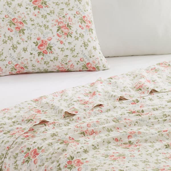 Laura Ashley Home - King Comforter Set, Luxury Bedding with Matching Shams, Stylish Home Decor for All Seasons (Wisteria Pink, King), Blush
