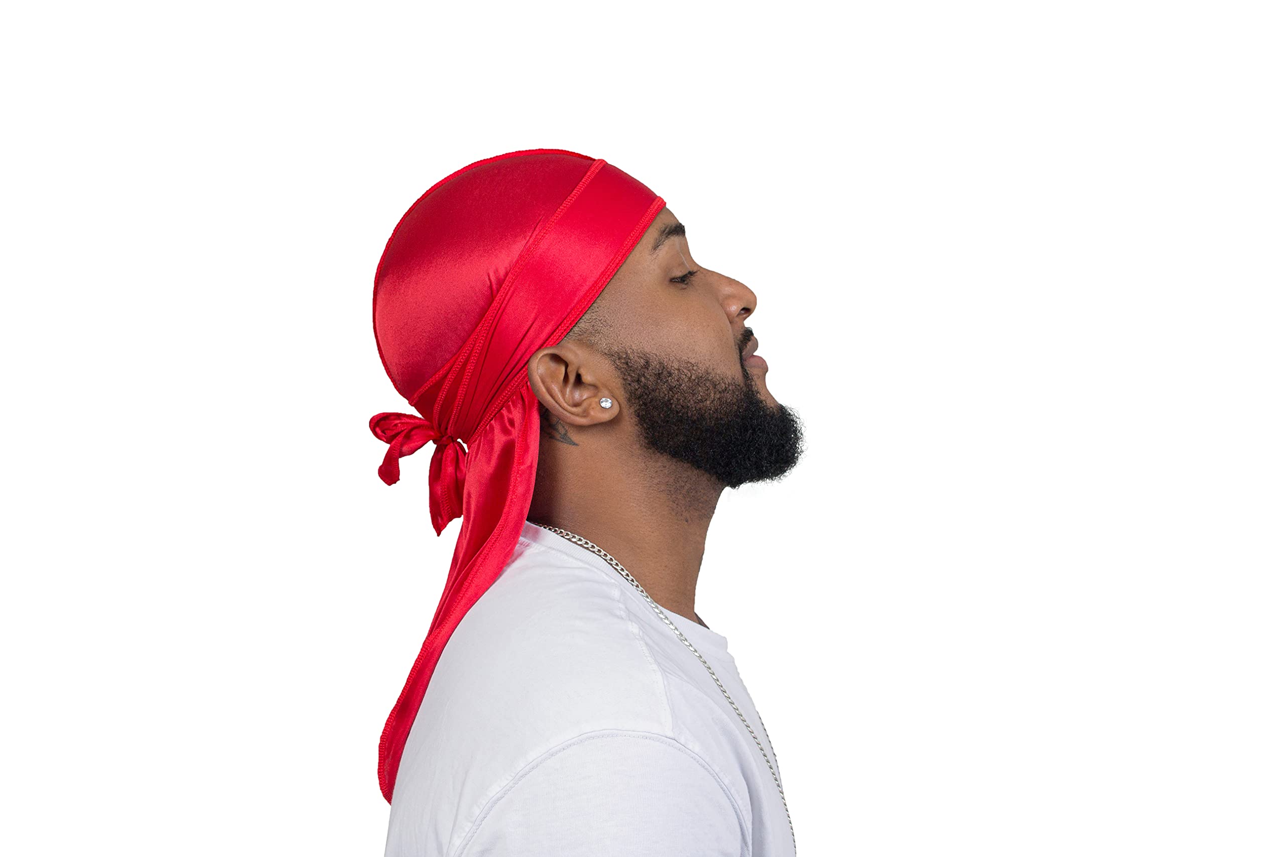 ForceWave 3 Pieces Silky Durags and 1 Wave Cap Pack for Men Waves, Moisture-Tech Fabric Satin Du-Rag