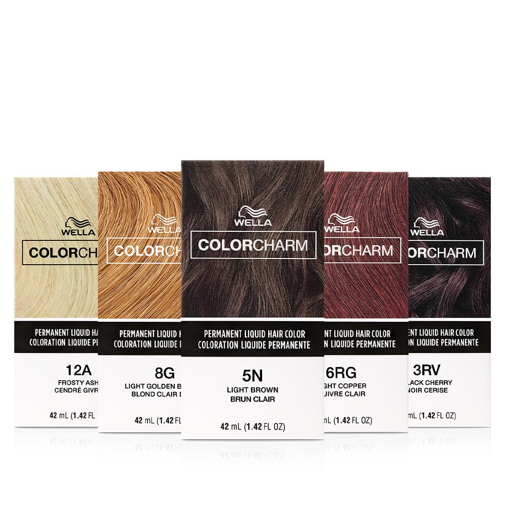 COLORCHARM Permanent Liquid Hair Color for Gray Coverage| 5NN Intense Light Brown | 1.4 Fl Oz