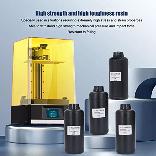 3D Printer Resin, 3D Resin Washable High Strength 1000ml for LCD DLP(Red)
