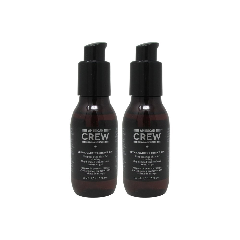 Bundle 2 Items : AMERICAN CREW Ultra Gliding Shave Oil, 1.7 Oz (Pack of 2)