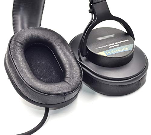 7506 Upgrade Quality Earpads - Genuine Leather Ear Pads Compatible with Sony MDR-7506, MDR-V6, MDR-V7, MDR-CD900ST Headset, Softer Small Sheepskin,High-Density Noise Cancelling Foam,Added Thickness