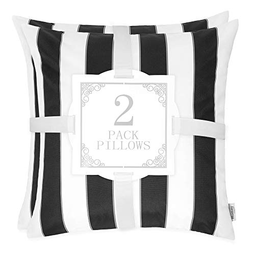 Homy Cozy 7H5241-20-Olivia Accent Pillow, 2 Count (Pack of 1), Black
